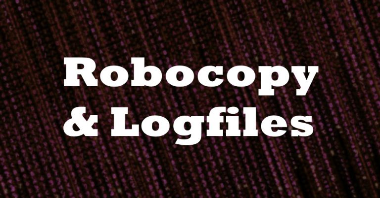 Deleting Log Files Using Robocopy - ePINIONATED